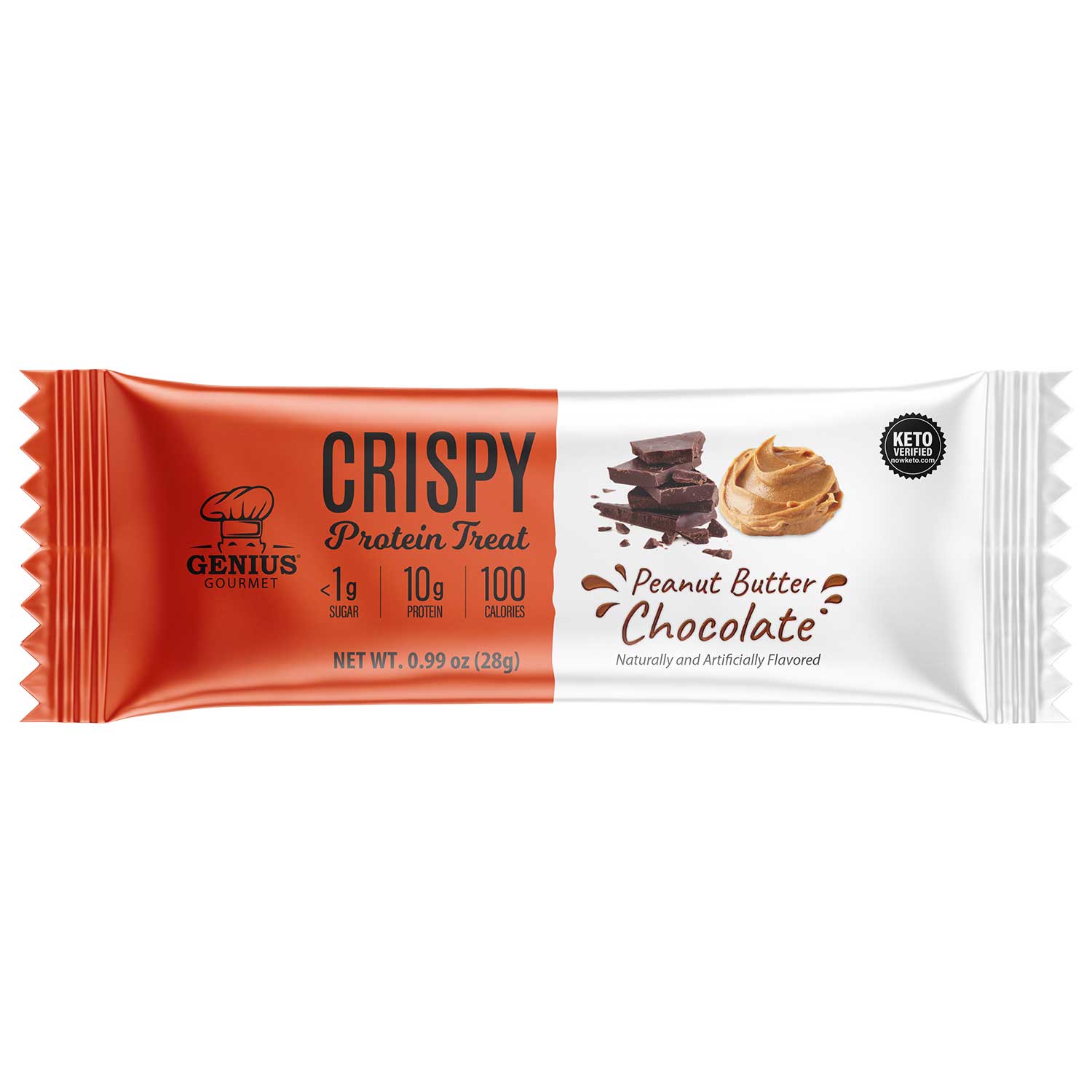Crispy Protein Treat - Peanut Butter Chocolate - Genius Gourmet Inc